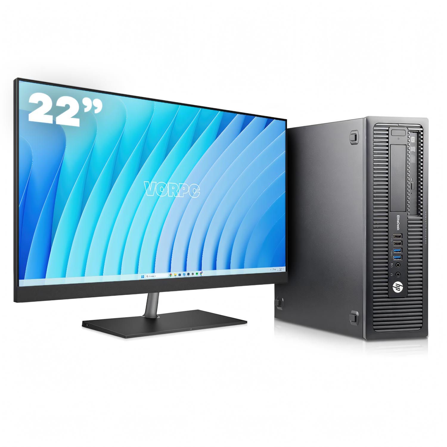 HP 800 G1 SFF / i5-4570 / 16GB DDR3 256GB SSD Windows 10 con monitor 22 ...